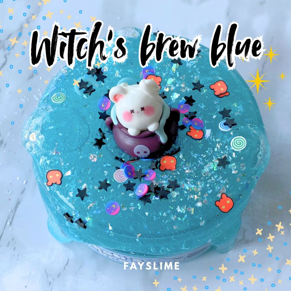 Jual Witch brew blue slime | jelly slime | cloud slime | halloween by ...