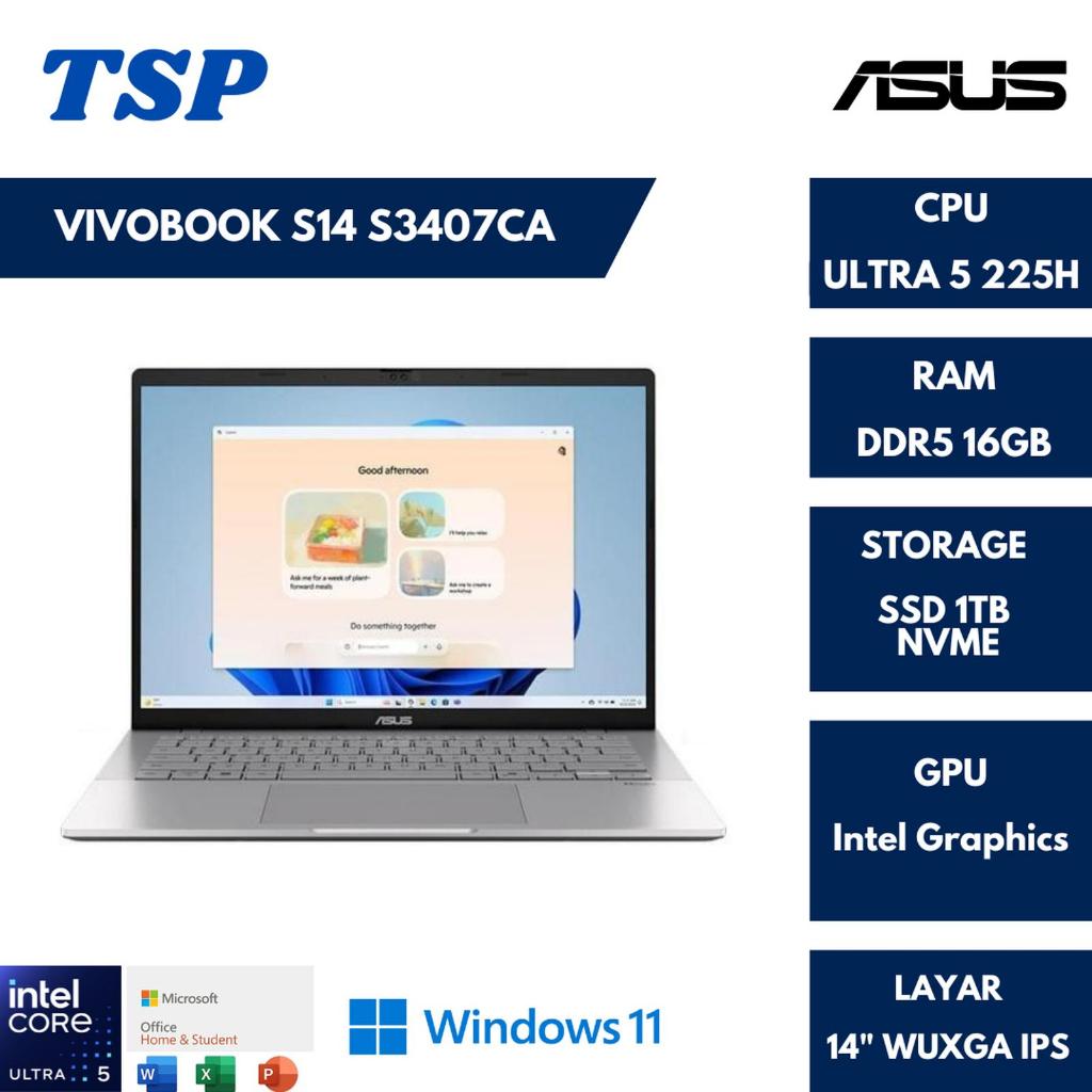 Jual ASUS VIVOBOOK S14 S3407CA ULTRA 5-225H 16GB 1TB W11+OHS 14'' WUXGA ...
