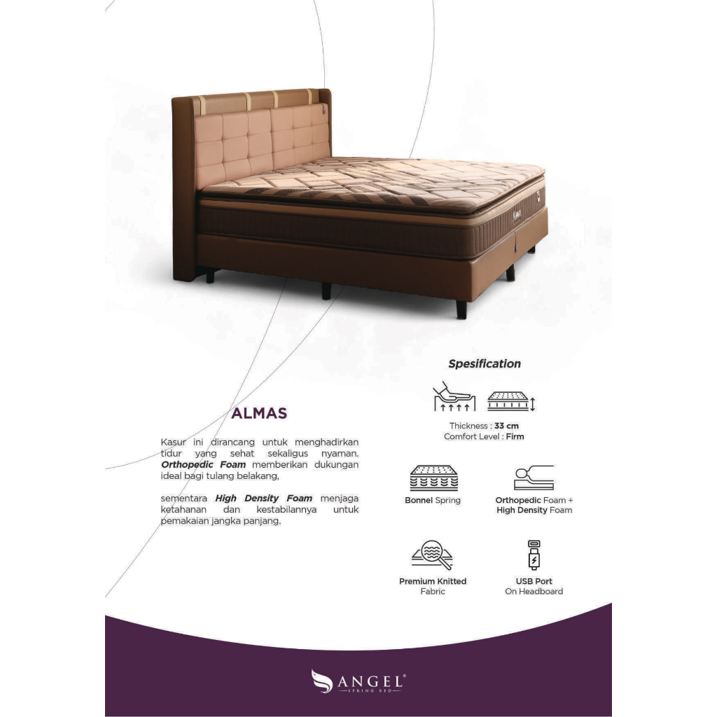 Jual Springbed Angel Almas || Tebal 33 Cm | Shopee Indonesia