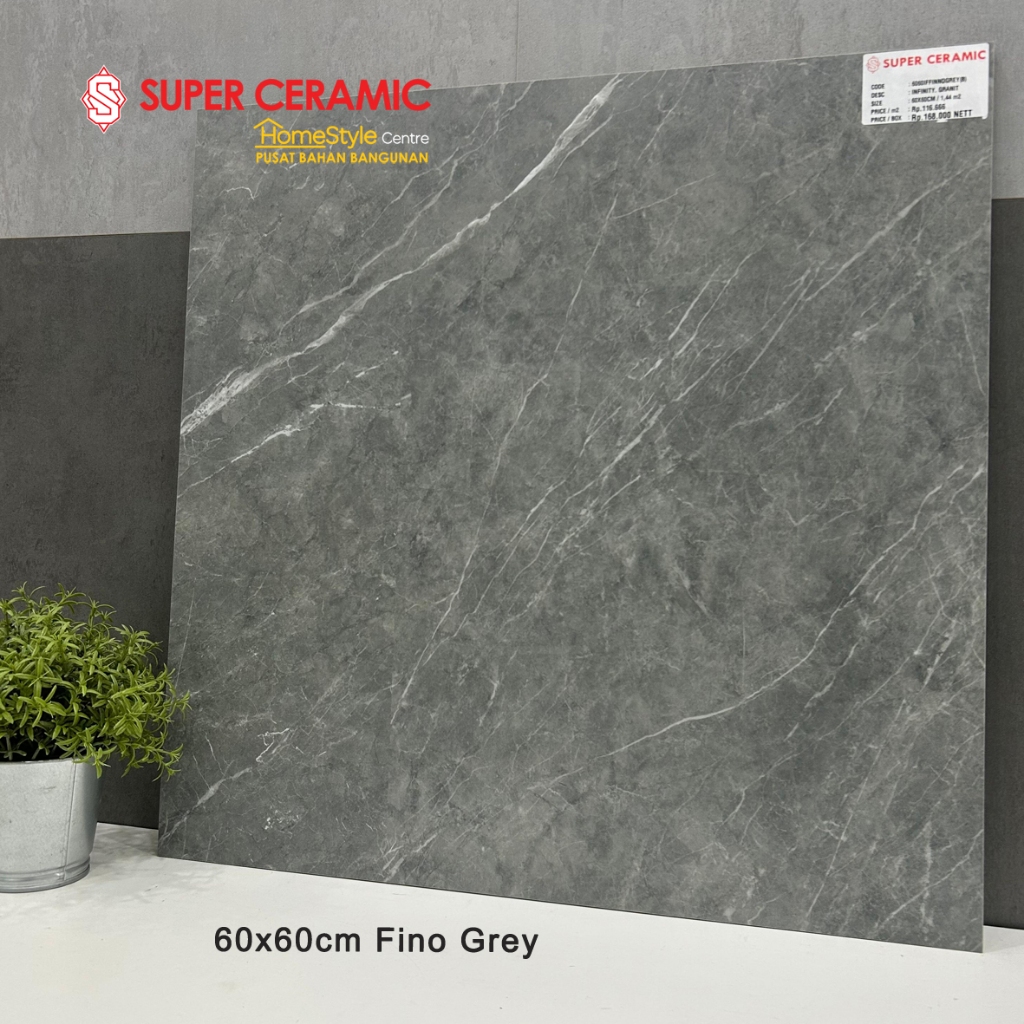 Jual INFINITI 60x60 Granit Lantai Matt SATIN - FINNO GREY | Shopee ...
