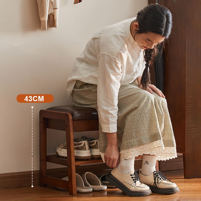 Jual Pintu Masuk Kayu Solid dengan Bangku Sepatu Kabinet Sepatu ...