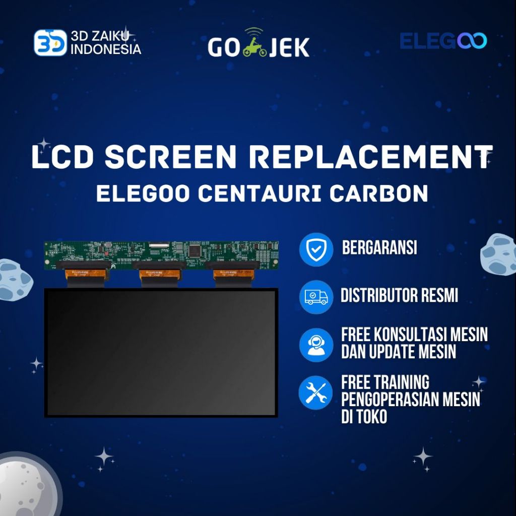 Jual Original ELEGOO Jupiter SE LCD Screen 3D Printer Replacement ...