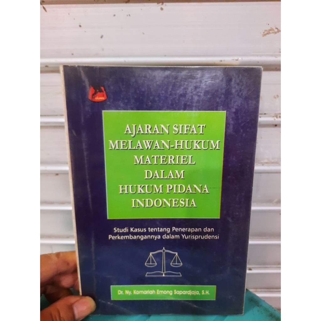 Jual BUKU ORIGINAL SECOND: AJARAN SIFAT MELAWAN - HUKUM MATERIEL DALAM ...