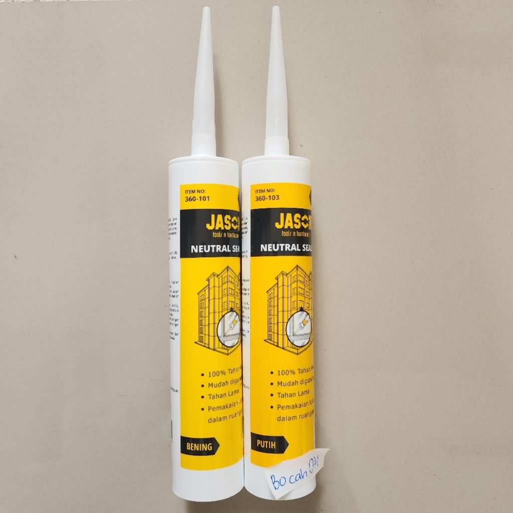 Jual LEM SILIKON SEALENT BOTOL MERK JASON TIPE NETRAL / LEM SILICONE ...