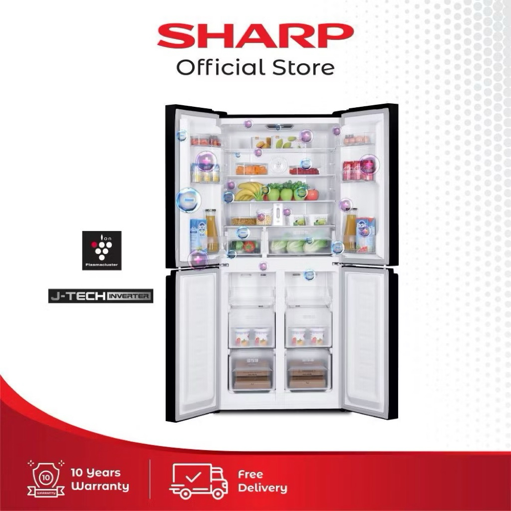 Jual Sharp Refrigerator - Kulkas 4 Pintu 472 L Queen Compact Series ...