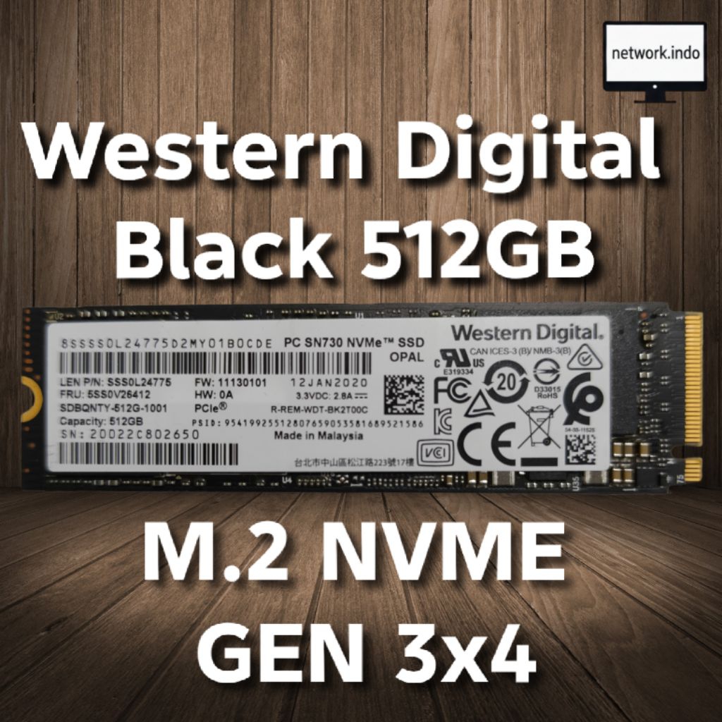 Jual SSD NVMe Western Digital Black PC SN730 512GB Gen 3x4 M.2 2280 ...