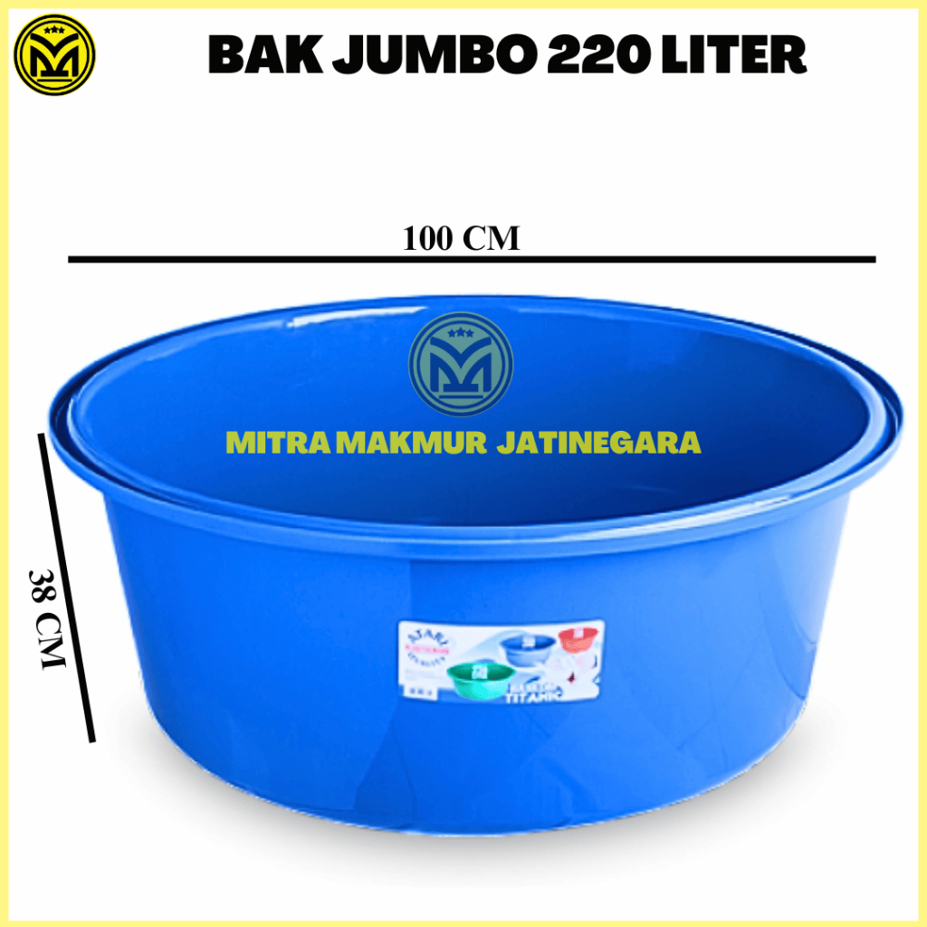 Jual BASKOM JUMBO 220L KUAT DAN TEBAL TITANIC BASIN BASKOM BAK JUMBO ...