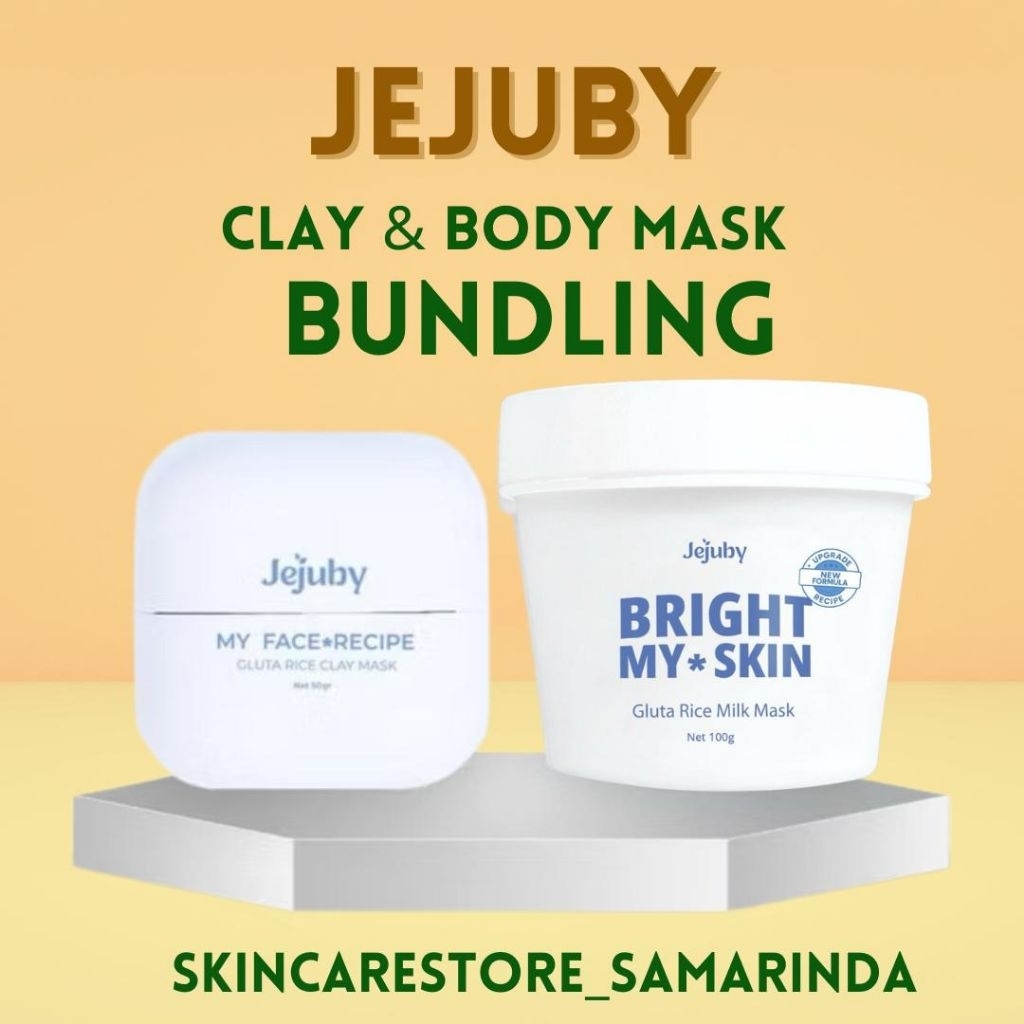 Jual [BUNDLING MASKER] Jejuby Gluta Rice Milk Mask 1Pcs & Gluta Rice ...