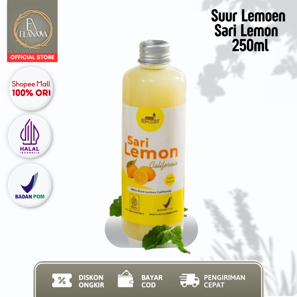 Jual Sari Lemon California 250ml Murni Asli Suur Lemoen By Elanova ...