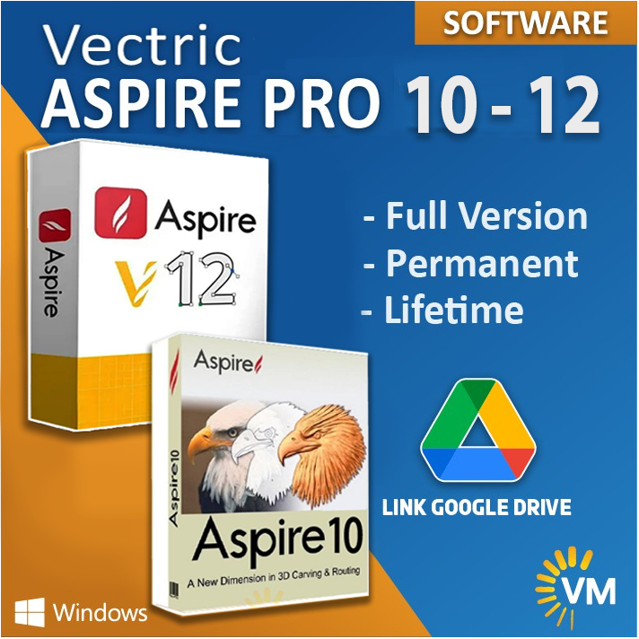 Jual VECTRIC ASPIRE PRO 12 10 | 3D SOFTWARE MESIN CNC ENGRAVING CARVING ...