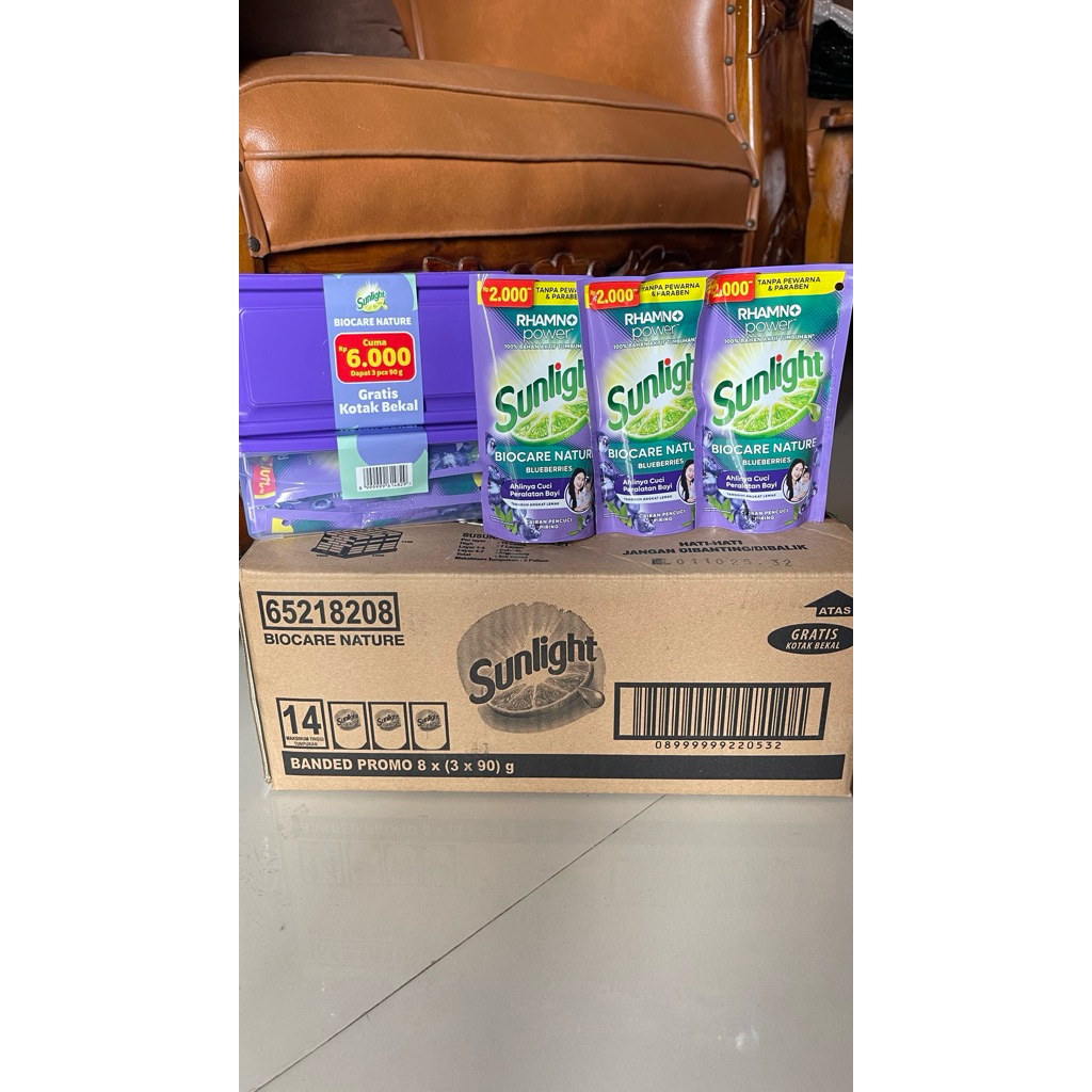 Jual SUNLIGHT BIOCARE NATURE 90ml ISI 3PCS GRATIS LUNCH BOX | Shopee ...