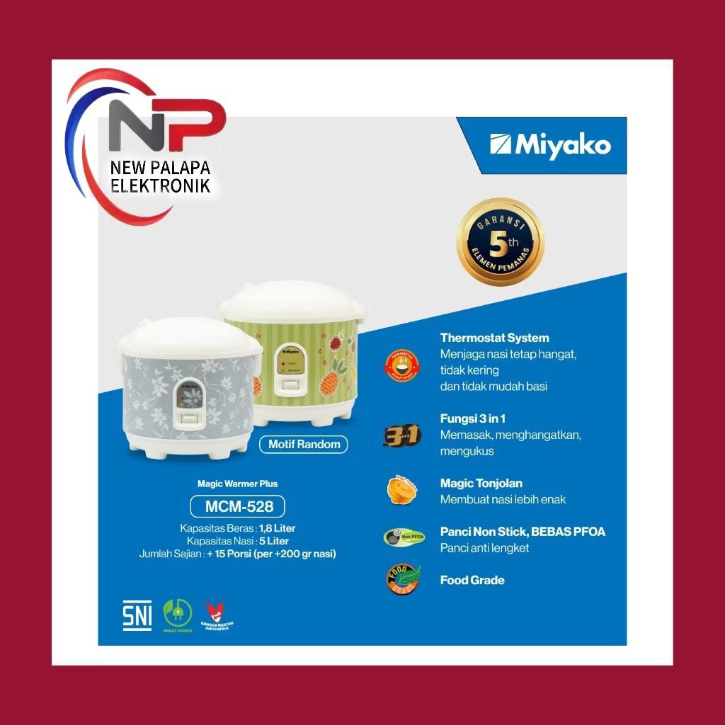 Jual MAGIC WARMER PLUS MIYAKO 528 /MAGIC COM MIYAKO MCM-528/ PENANAK ...