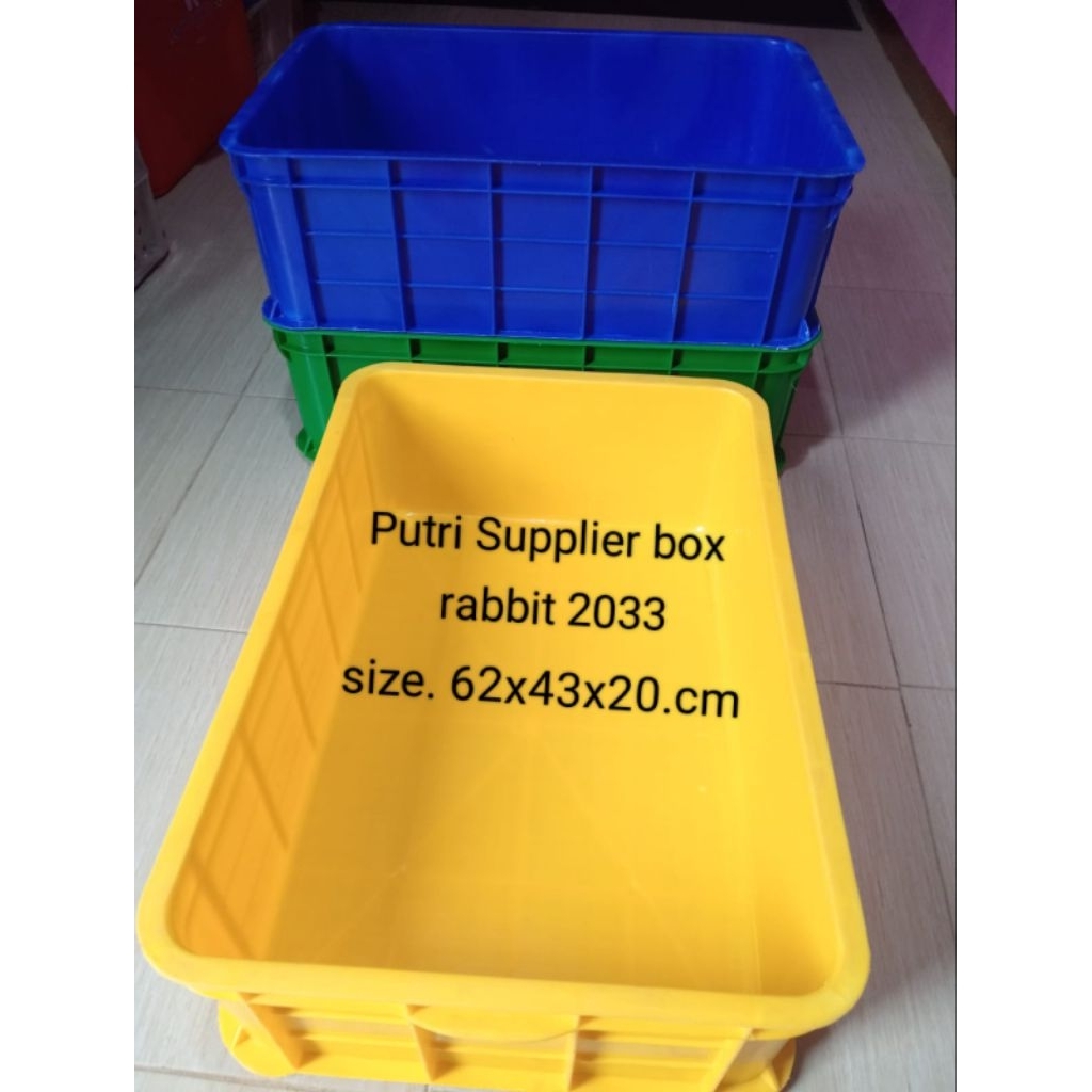 Jual box container rabbit 2033 size 62x43x20,cm 1 paket isi 5pcs ready ...