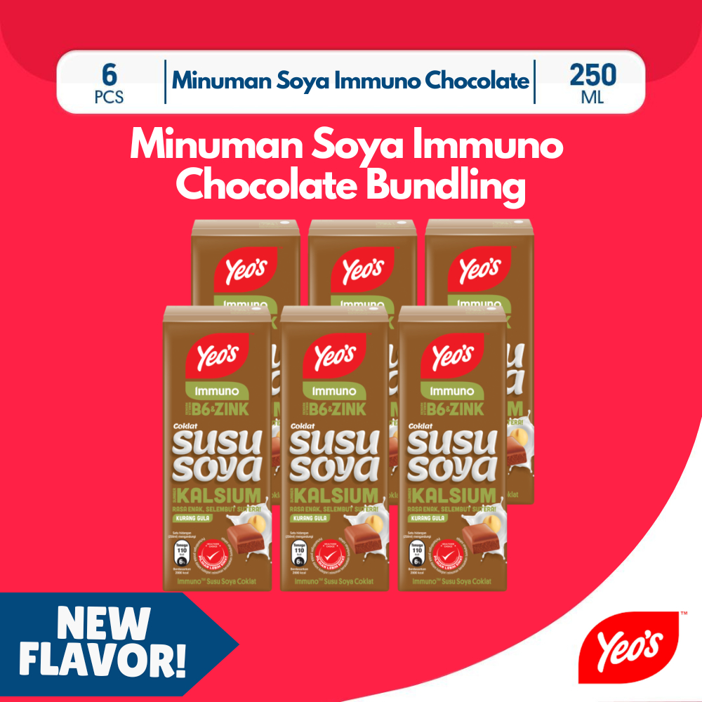 Jual [NEW FLAVOR] Yeos Minuman Soya Immuno Chocolate 250 ml - PAKET ISI ...