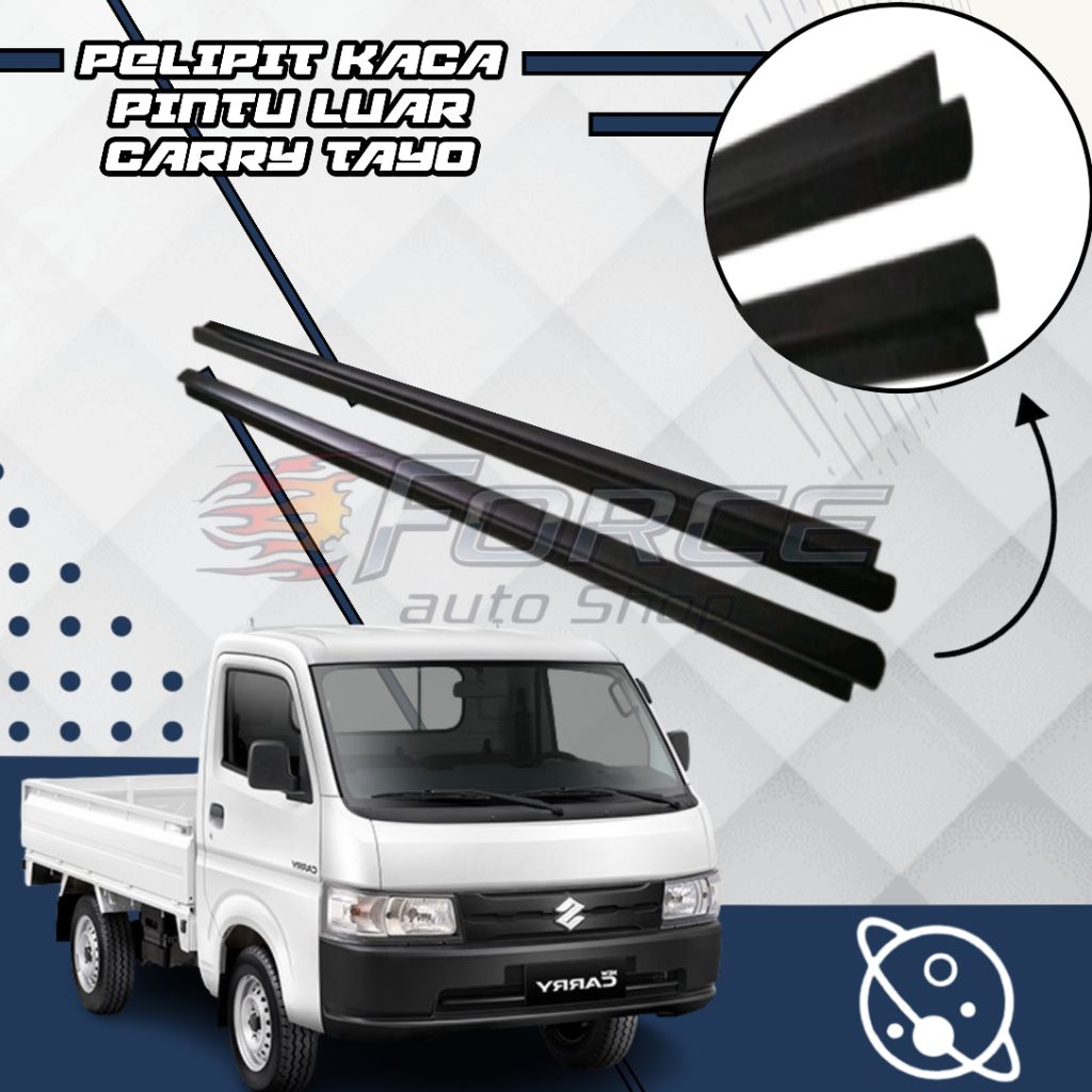 Jual KARET PELIPIT KACA PINTU LUAR MEGA CARRY TAYO (HITAM) | Shopee ...