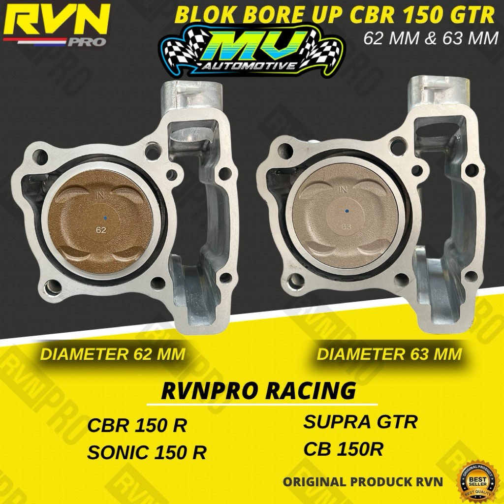 Jual BLOK SEHER BORE UP RACING BOREUP STANDAR K56 CBR 150R NEW SONIC ...