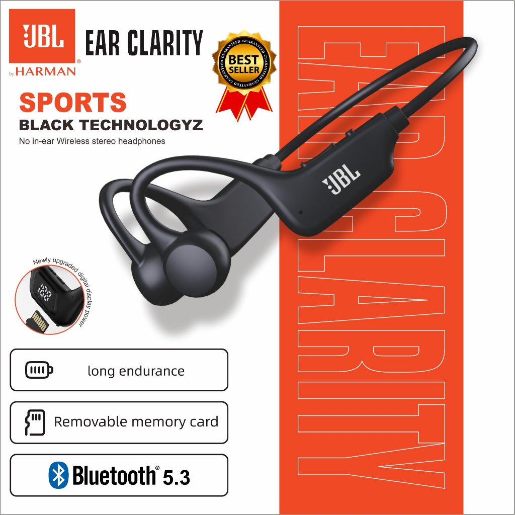 Jual Earphone Bluetooth JBL S9 clip memory card mp3 headset Lari ...