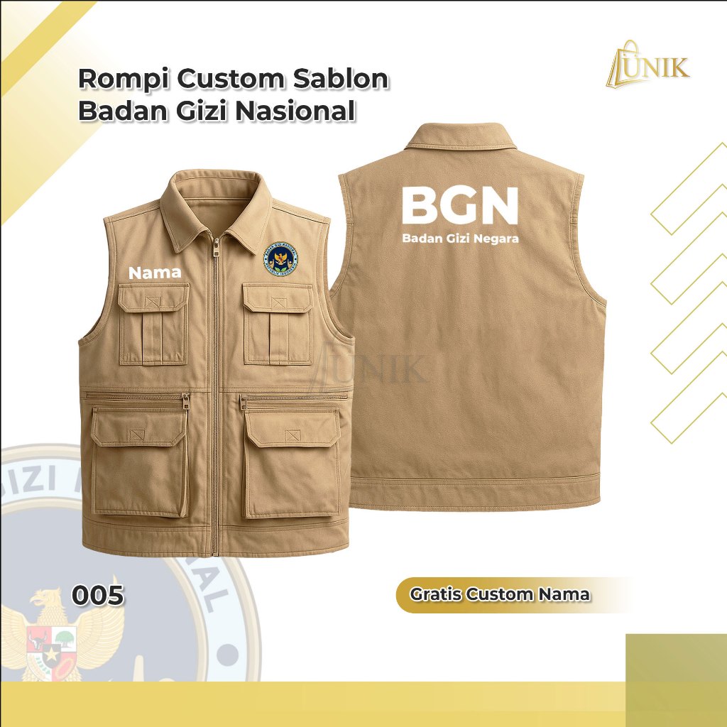 Jual Rompi Lapangan Dewasa Custom Sablon DTF Badan Gizi Nasional Vest ...