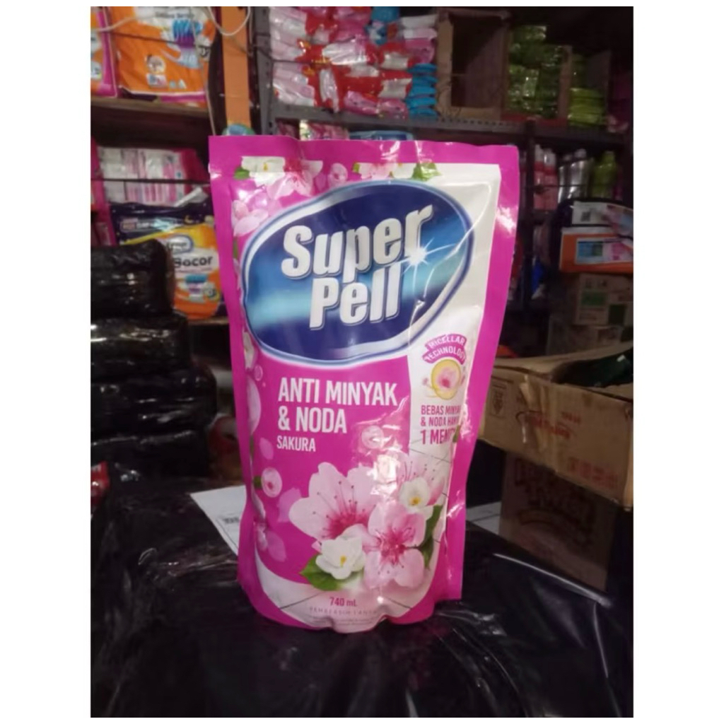 Jual Super Pell pembersih lantai 740ml antiminyak & noda dengan harum ...