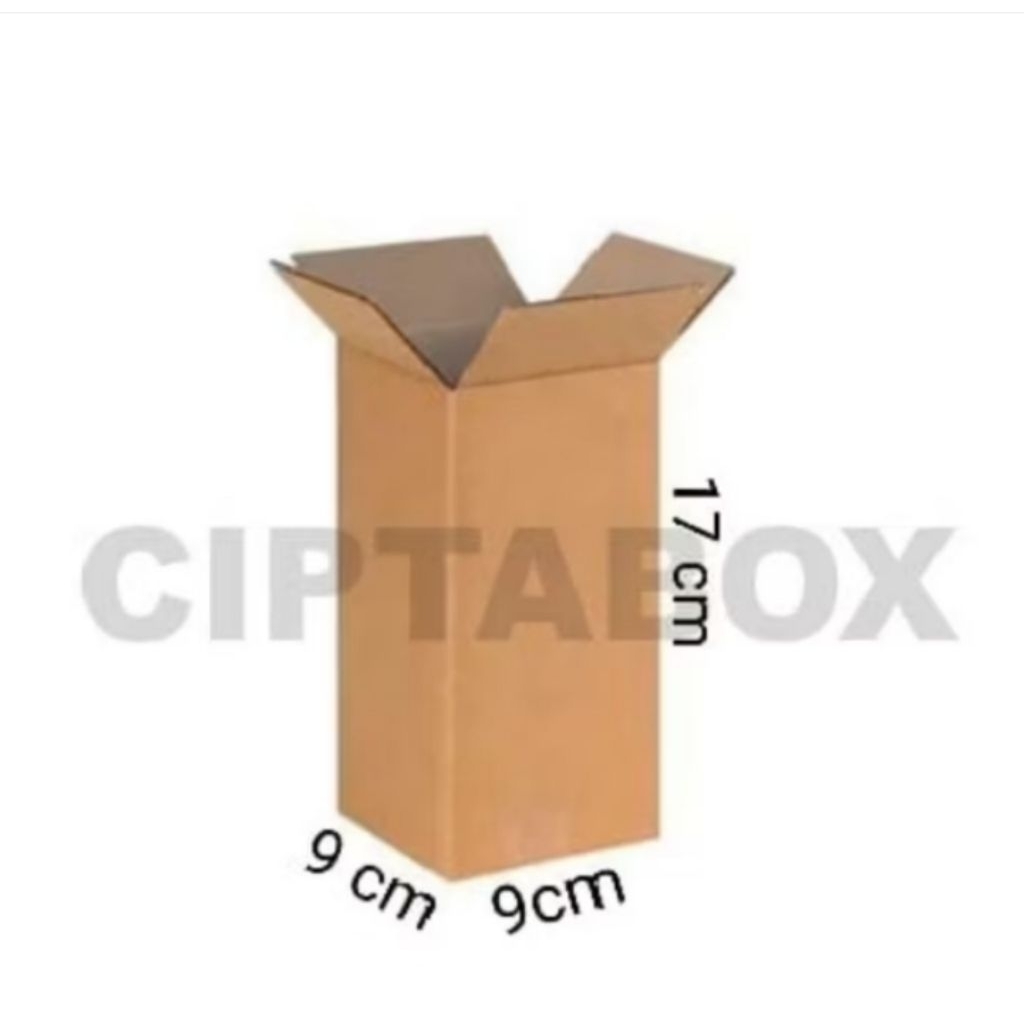 Jual kardus dus karton box ukuran luar 9x9x17cm Pre order | Shopee ...