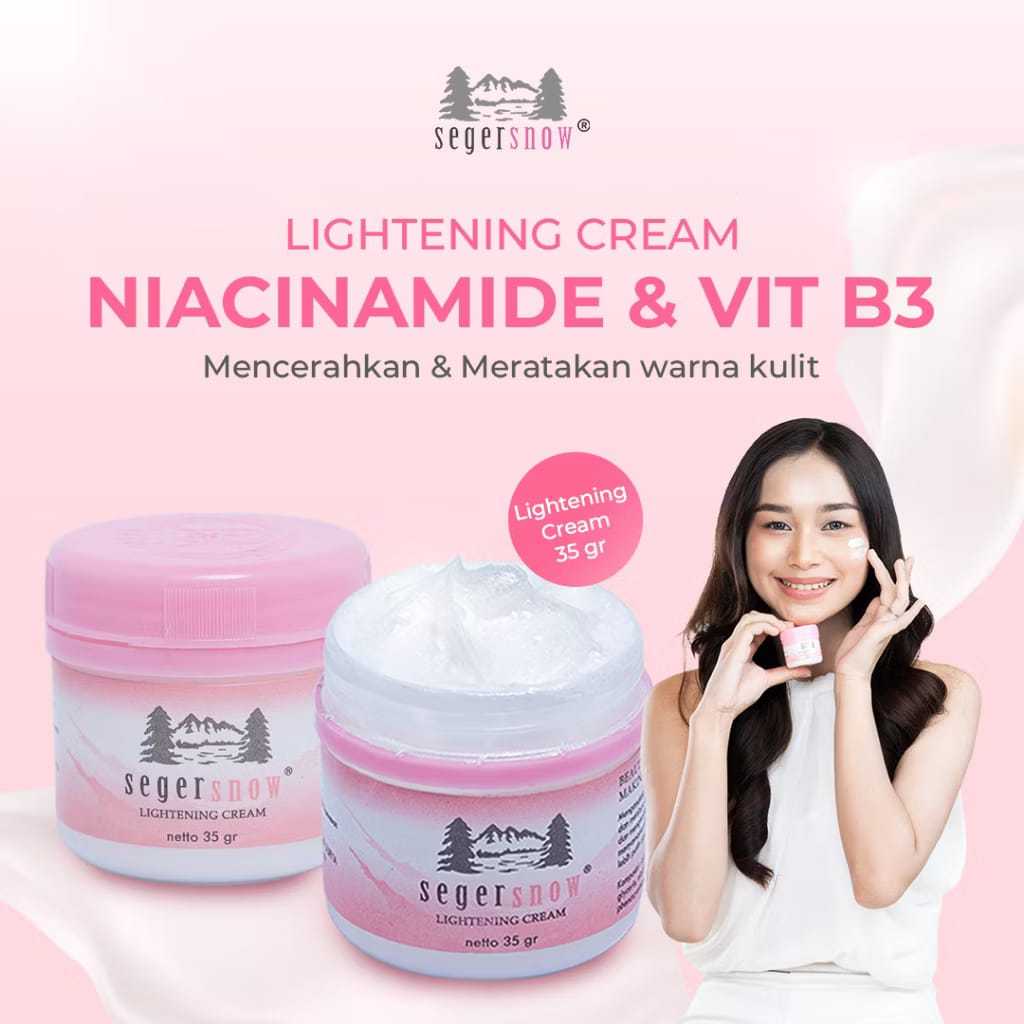 Jual Seger Snow Lightening Cream Halal BPOM 35gr Krim Wajah Soft and ...