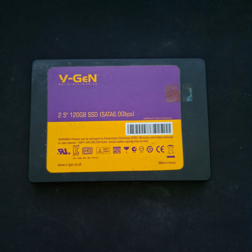 Jual SSD V-GEN 120GB SATA 2.5 Inch Health 100% | Shopee Indonesia