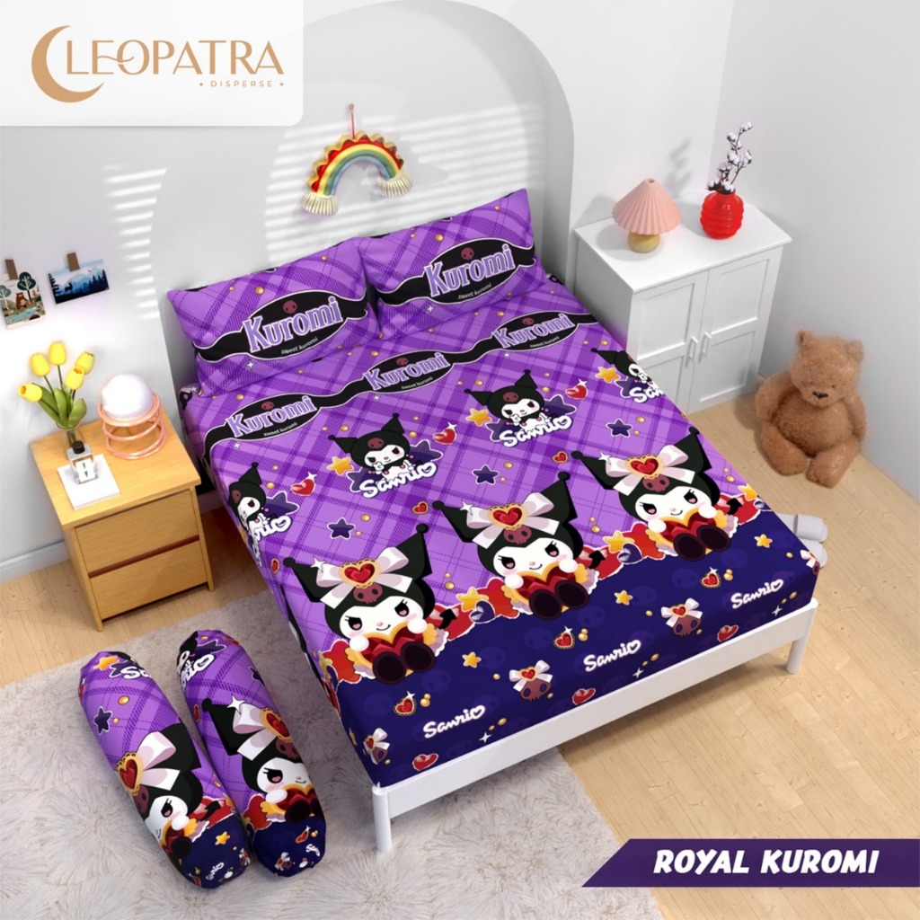 Jual Sprei Cleopatra No 2 Queen Size 160x200 Motif Kupu Bunga Kuromi ...