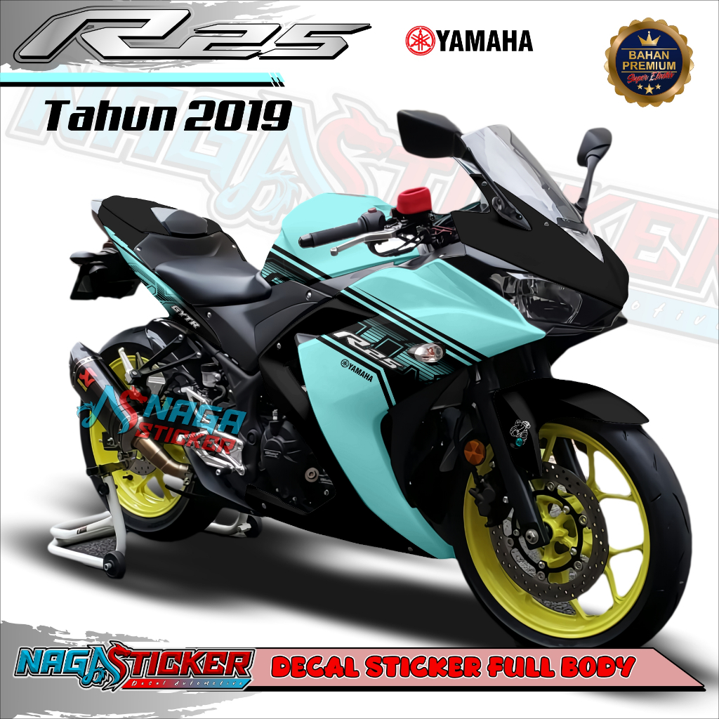 Jual COD Decal Sticker Full Body YAMAHA R25 OLD Variasi Simple Racing ...