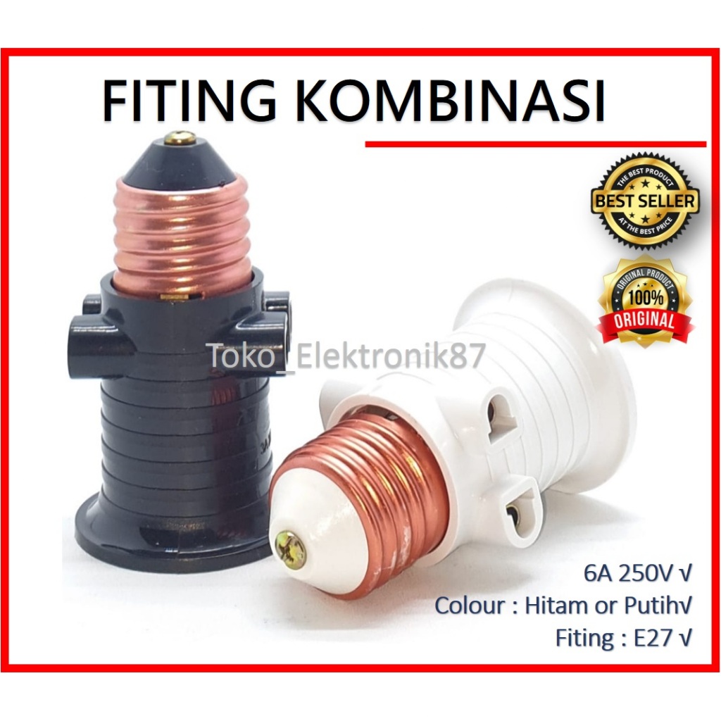 Jual Fiting Kombinasi mikotek Fiting Gantung dan colokan | Shopee Indonesia