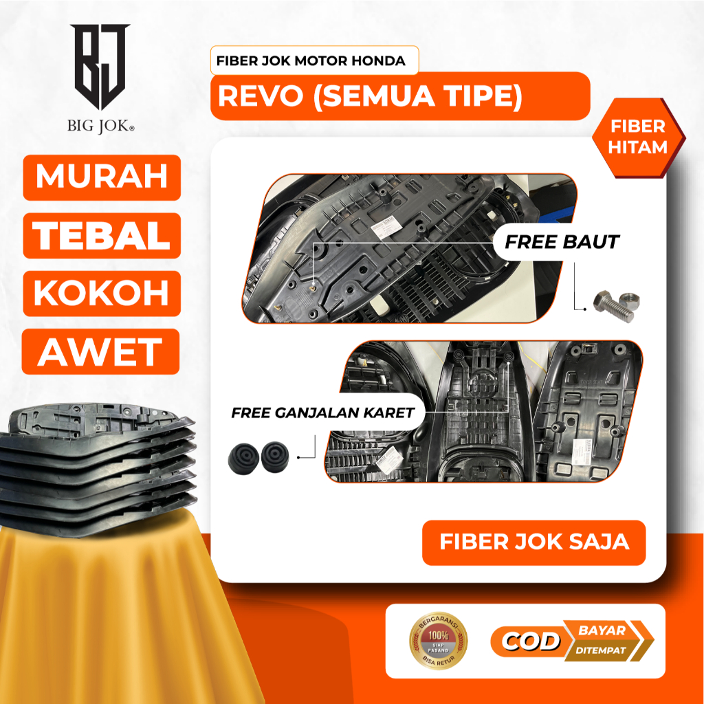 Jual Fiber jok motor revo semua tipe I Tulangan jok standar honda revo ...
