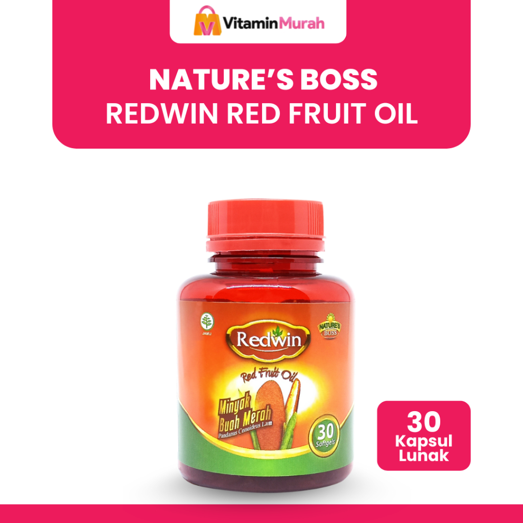 Jual NATURE'S BOSS REDWIN RED FRUIT OIL ISI 30 SOFTGELS - MINYAK BUAH ...