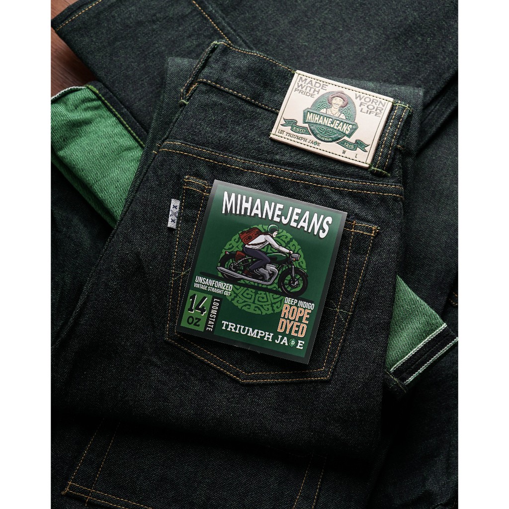 Jual Mihane Jeans - Celana Jeans Pria - Triumph Jade 14oz Loomstate ...