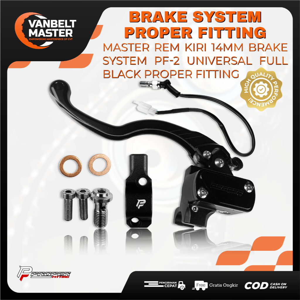 Jual PROPER Master Rem Assy Brake System Universal Kiri Left 14mm Hitam ...
