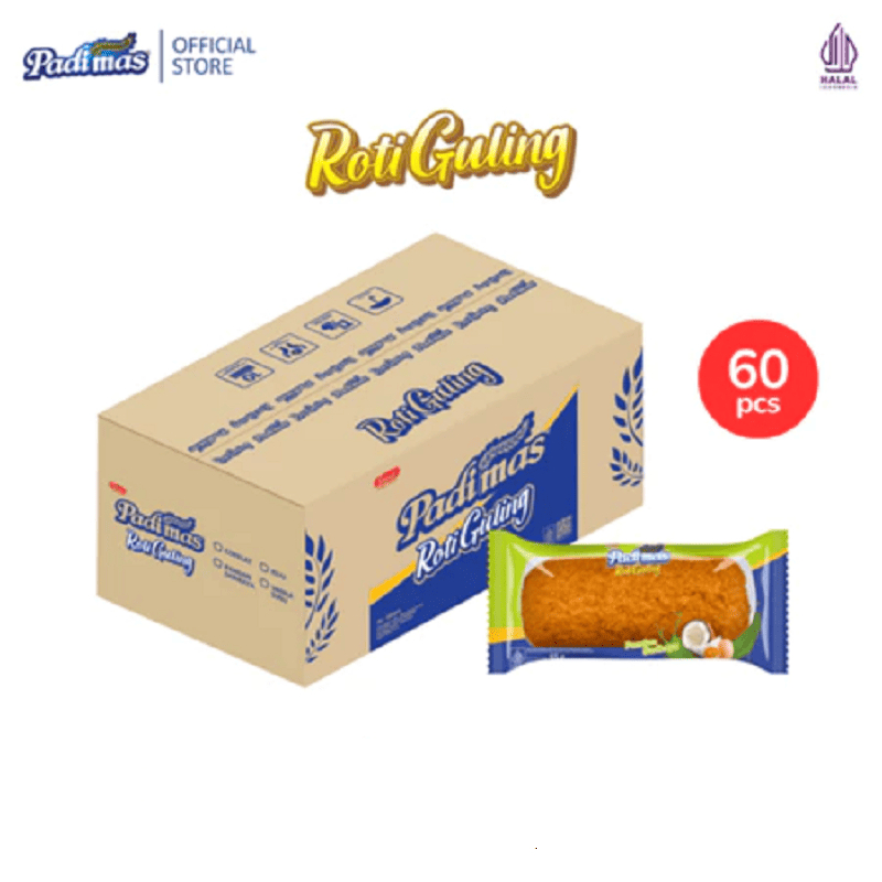 Jual Padimas Roti Guling Rasa Coklat Gan Pandan 1 Gus Isi 60 Pics Exp ...