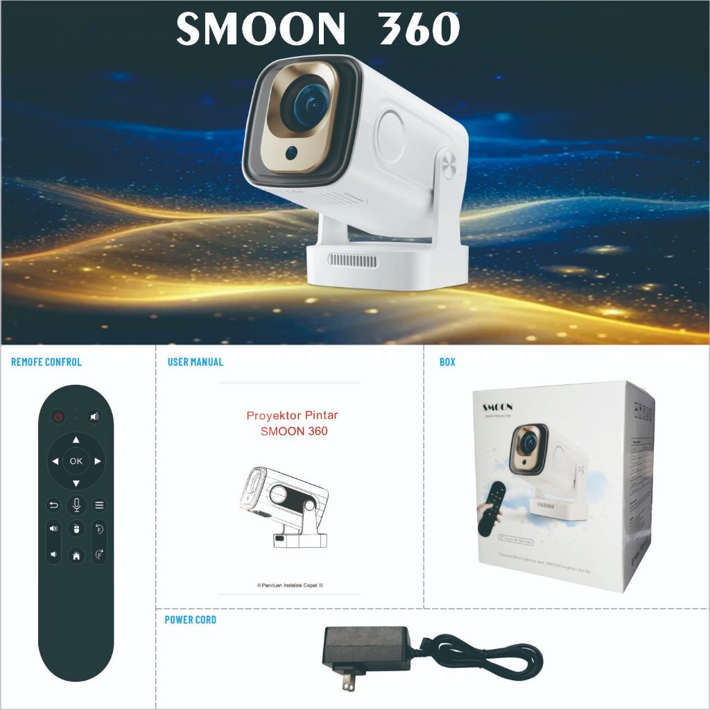 Jual SMOON 360 SMART PROYEKTOR LCD TV - ANDROID ORIGINAL | Shopee Indonesia