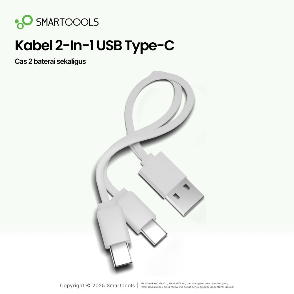 Jual Kabel Smartoools USB-A to USB-C Split Cas 2 Perangkat | Shopee ...