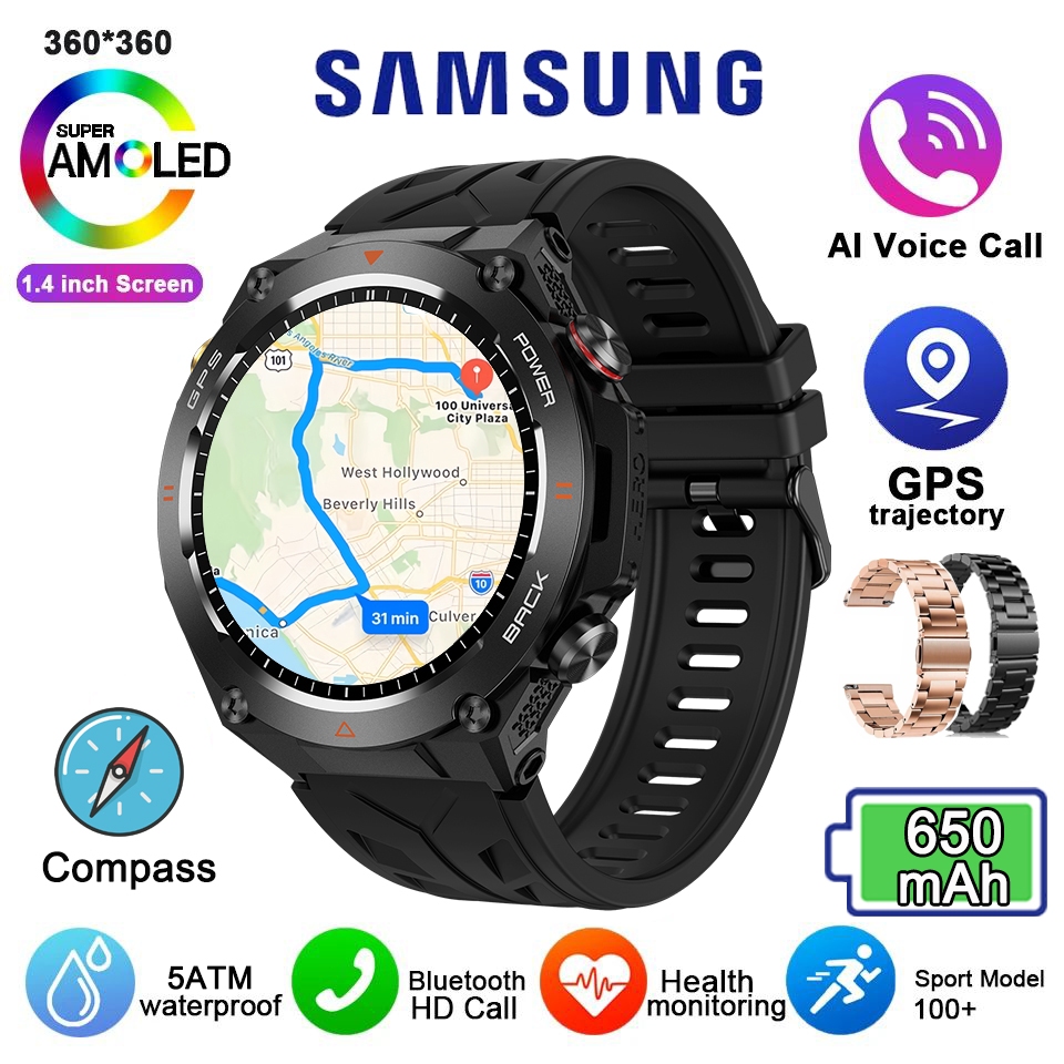Jual [Bisa GPS] Samsung KC82 Smartwatch GPS Map | 1.45 Amoled | 5ATM ...