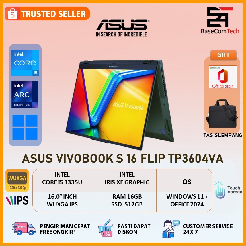Jual Asus Vivobook S16 FLIP i5 1335U 16GB/512GB 16.0 Inc WUXGA IPS ...