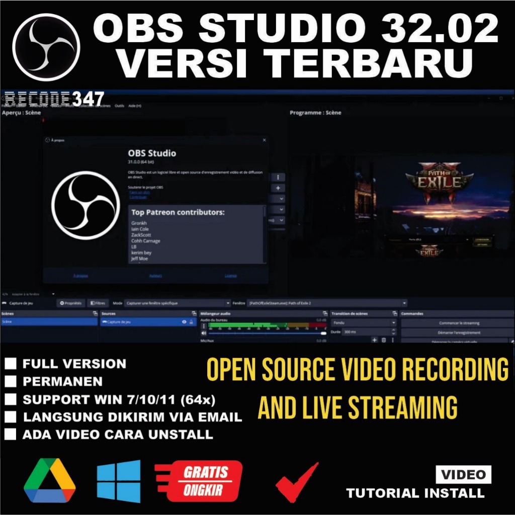 Jual OBS Studio 32 Full Version Terbaru | Shopee Indonesia