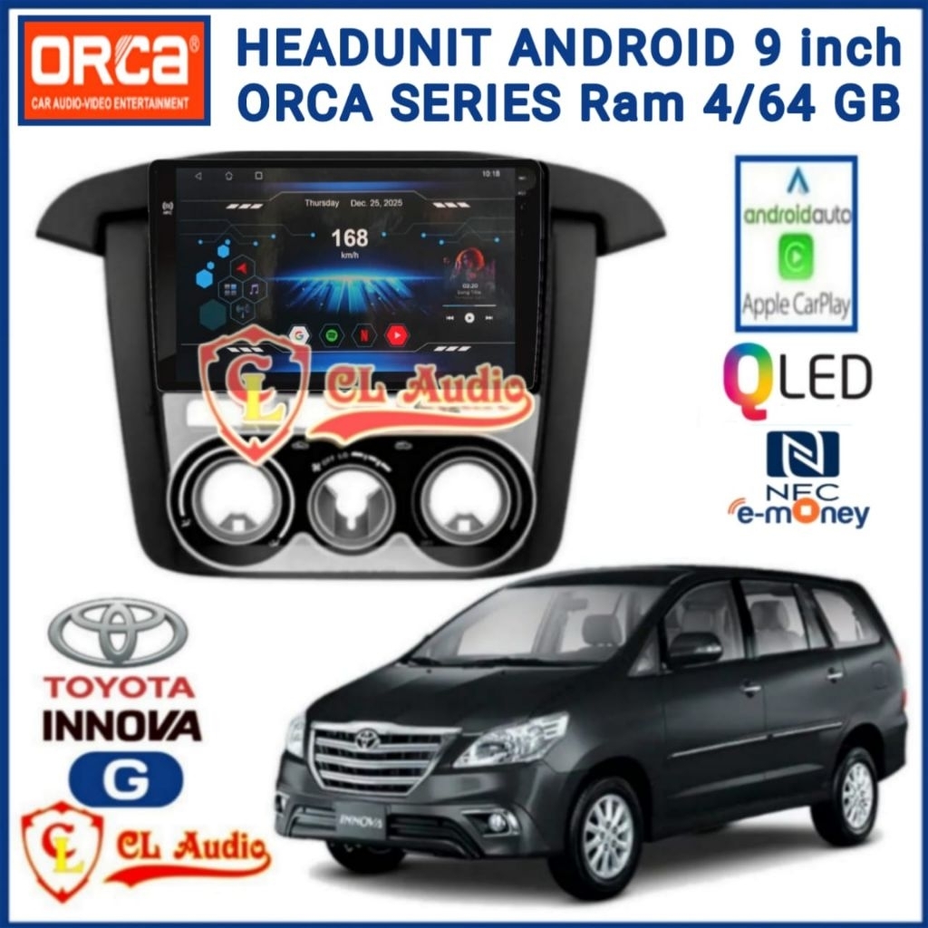 Jual Head Unit Android ORCA Eco Series Toyota Innova 2012-2015 Type G/E ...