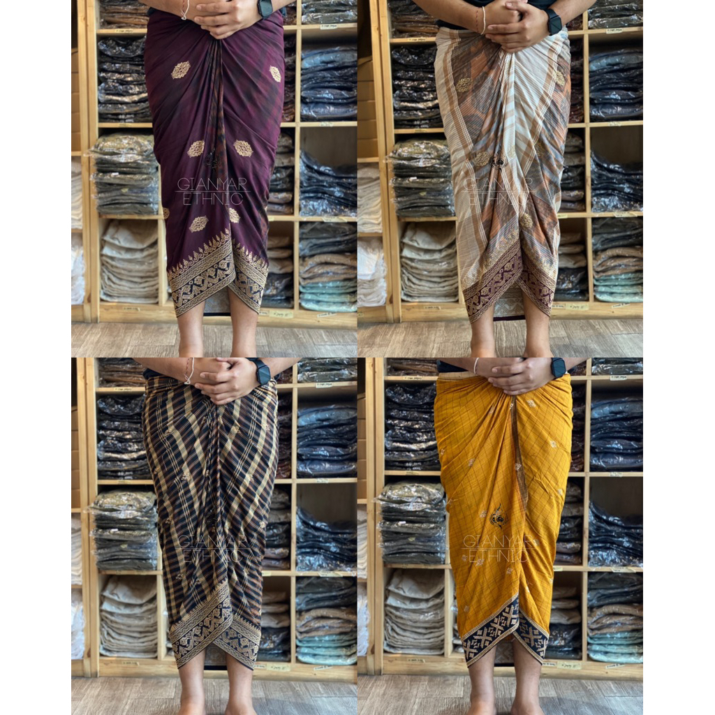Jual saput endek premium ORI semi songket | Shopee Indonesia