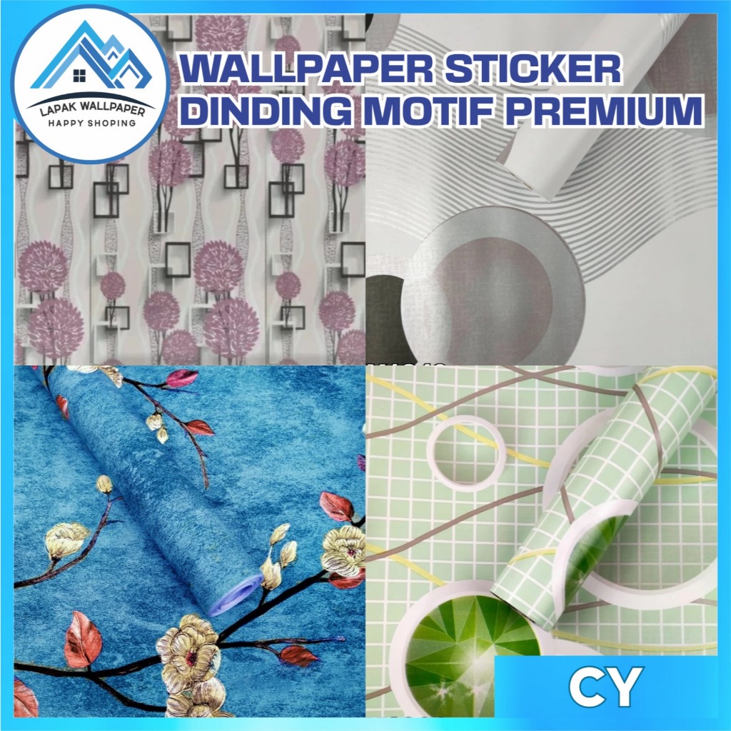 Jual Wallpaper Dinding motif premium Wallpaper Sticker ruang tamu ...