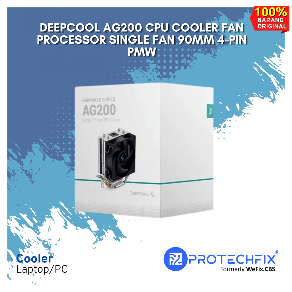 Jual Deepcool AG200 CPU Cooler Fan Processor Single Fan 90mm 4-pin PMW ...