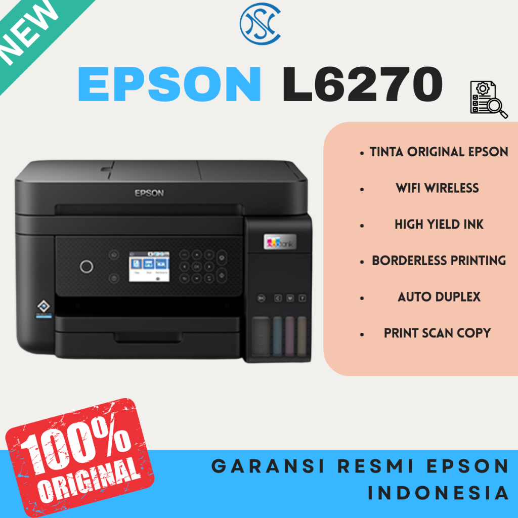 Jual PRINTER EPSON ECOTANK L6270 A4 WIFI DUPLEX ALL IN ONE INK TANK NEW ...
