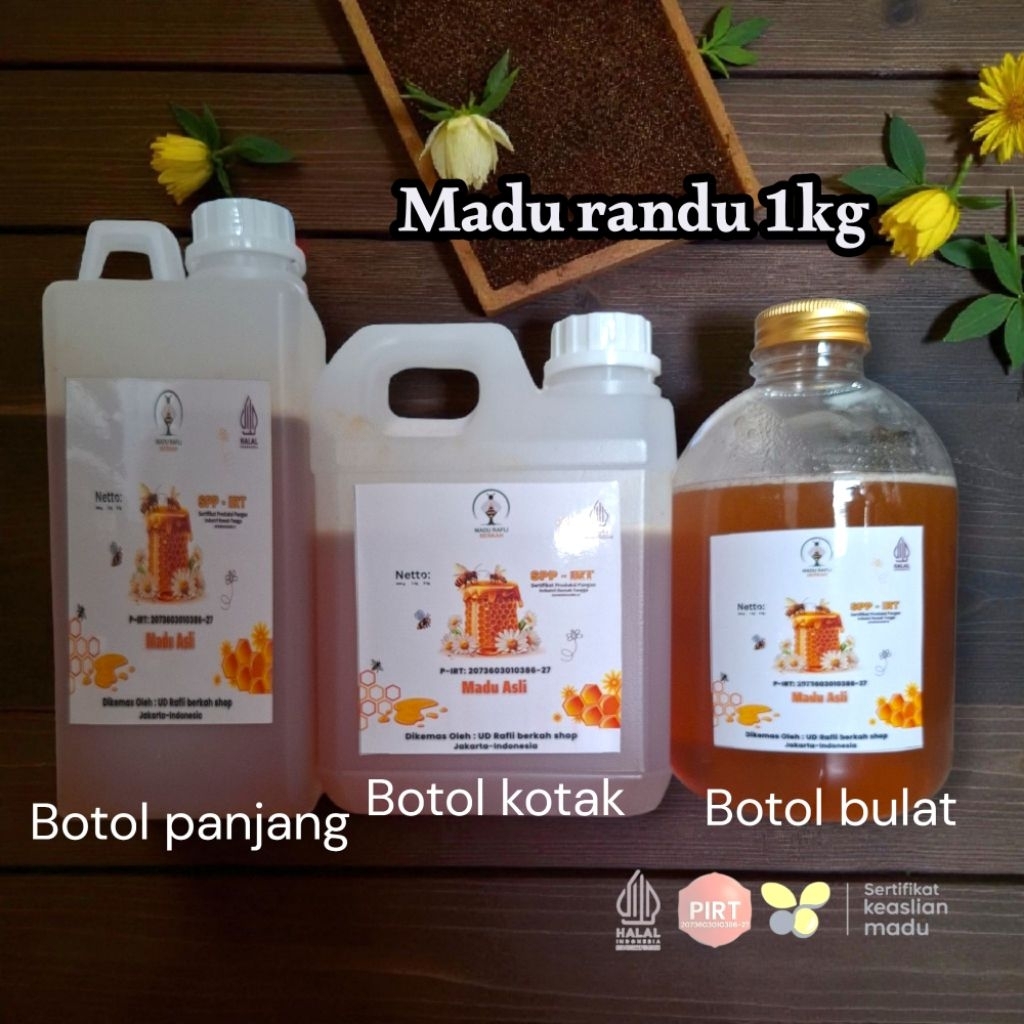 Jual madu asli randu 1kg original raw honey sudah uji laboratorium ...