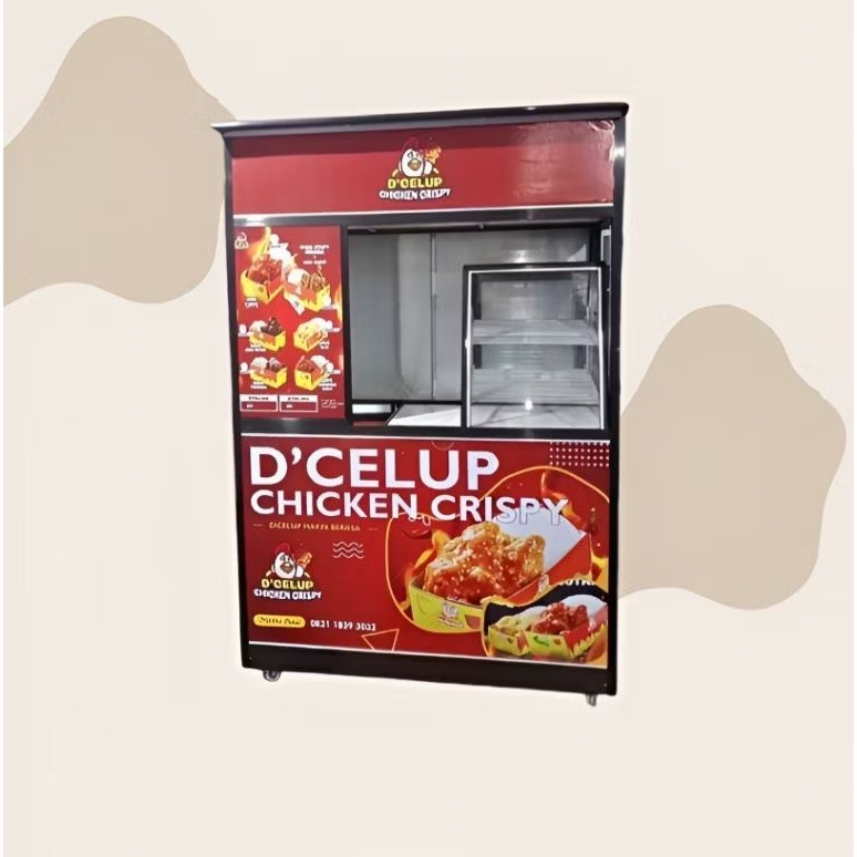 Jual Gerobak jualan Fried chicken/Booth jualan Bisa custom | Shopee ...