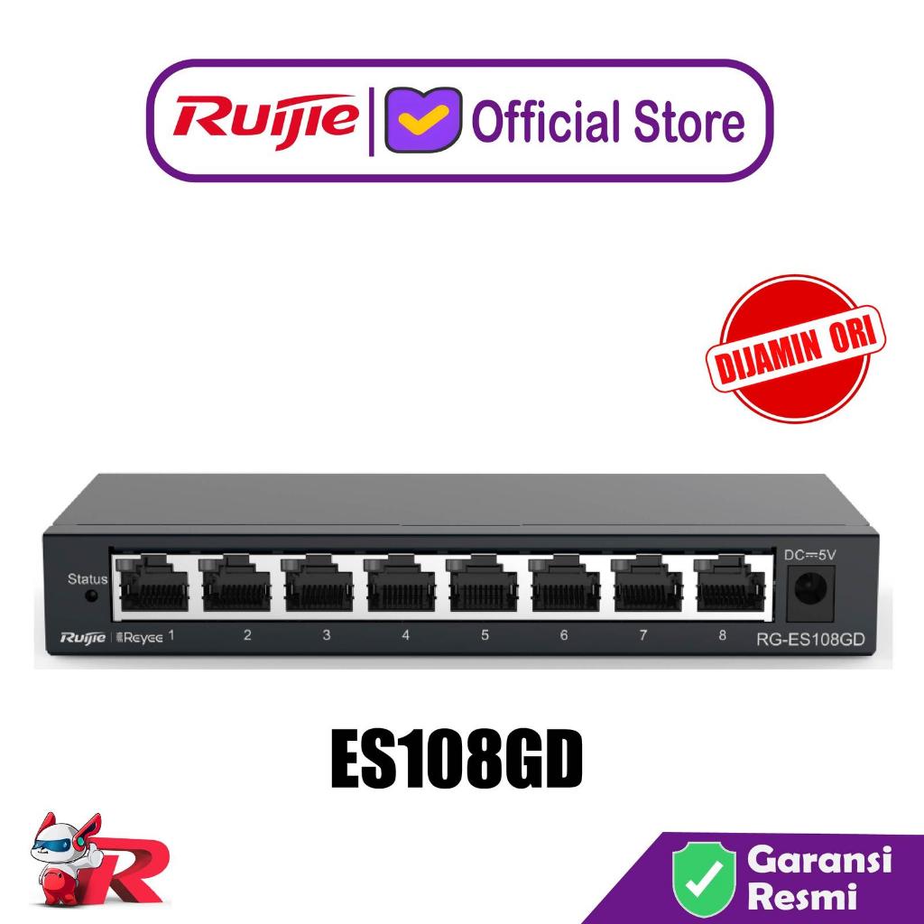 Jual Ruijie RG-ES108GD, 8-port 10/100/1000Mbps Unmanaged Non-PoE Switch ...