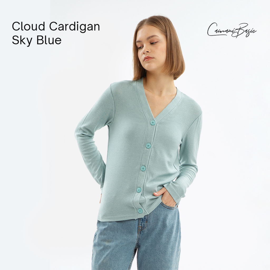 Jual Cloud Cardigan: Sky Blue | Shopee Indonesia