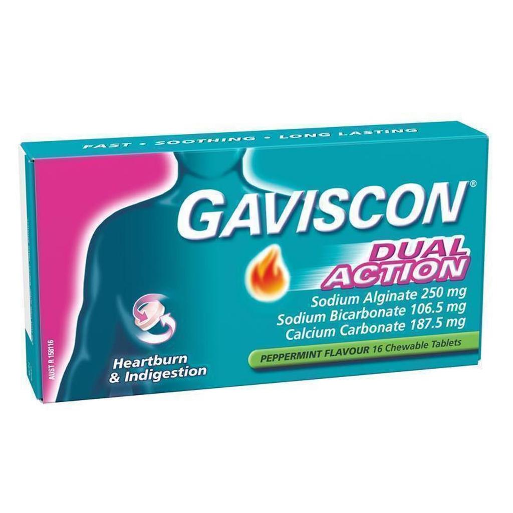Jual (1 STRIP) Gaviscon Dual Action Peppermint Chewable Tablets – Obat ...