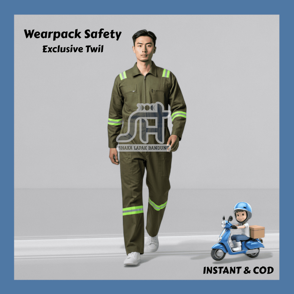 Jual Wearpack Coverall Scotchlite Hijau / Baju Bengkel / katelpak ...